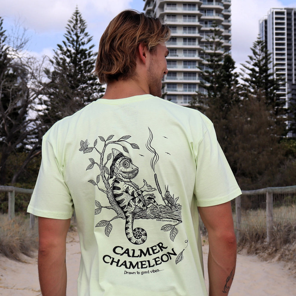 (ALMOST SOLD OUT) Calmer Chameleon T-Shirt – Drawn Downunder